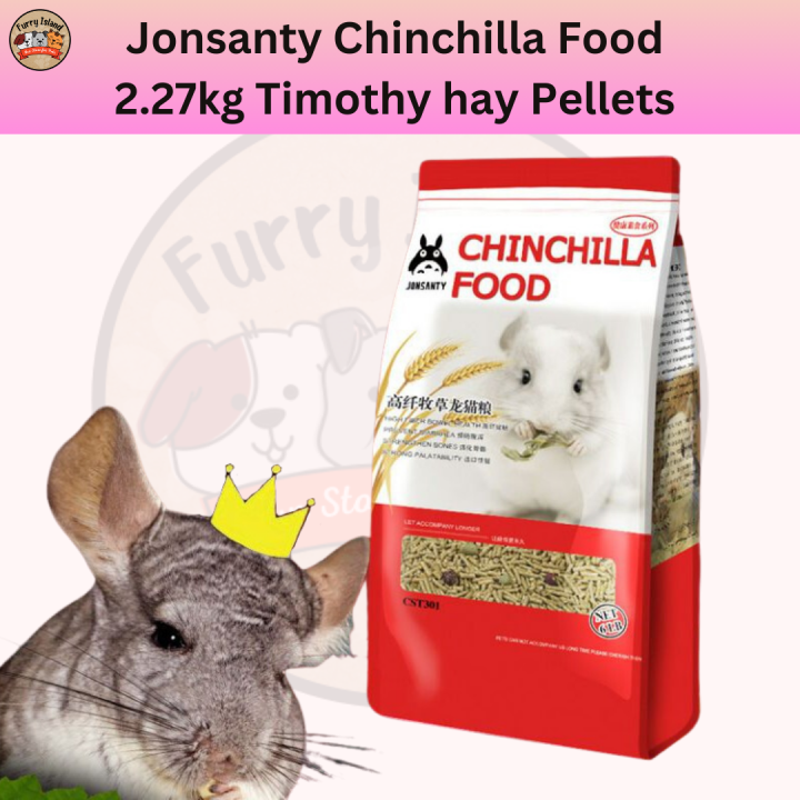 Jonsanty Chinchilla Food 227kg Timothy Hay Pellets High Fiber High Protein Chinchilla Diet