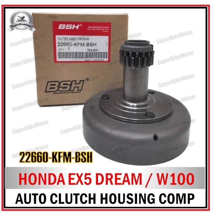 HONDA EX5 DREAM / W100 - 100% Original BSH Auto Clutch Housing Complete / Clutch Outer Complete ...