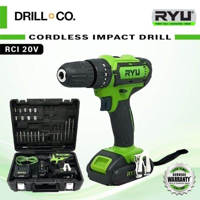 RYU RCI20V Cordless Impact Drill 20 Volt Mesin Bor Baterai Cordless | Lazada Indonesia