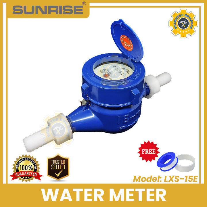 SUNRISE Water Submeter / PVC Water Meter 1/2" x 1/2" Model: LXS-15E PRIMETOP BUILDERS | Lazada PH