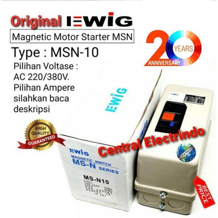 Magnetic Starter EWIG MSN 10 220V/380VAC. | Lazada Indonesia