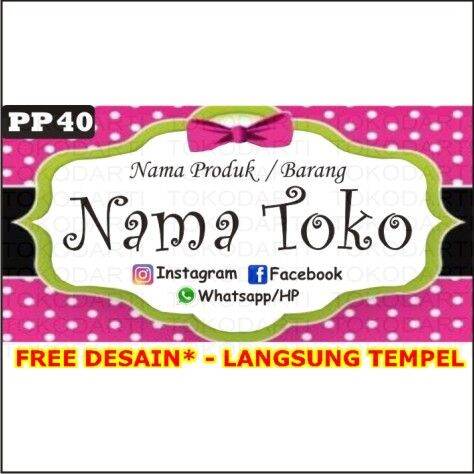 STIKER PERSEGI PANJANG PP40 ISI 50 | STIKER PRODUK | STIKER KEMASAN ...
