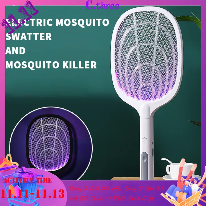 C.three. 2 In1 Mosquito Killer Electric Mosquito Swatter Mosquito ...