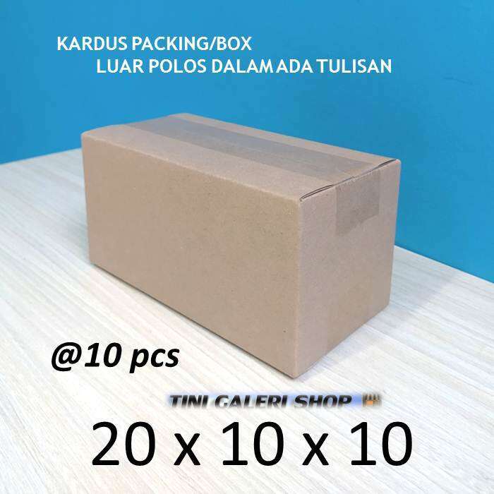 Kardus Packing KartonBox Uk.20x10x10 cm Isi 10 pcs Luar Polos Dalam Ada ...