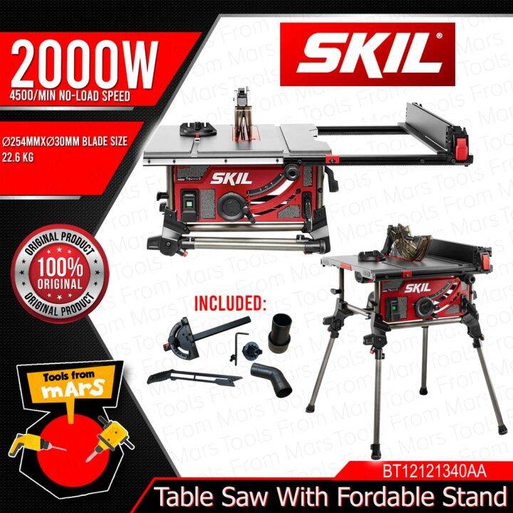 SKIL 2000W Heavy Duty Industrial Table Saw with Foldable Stand ...
