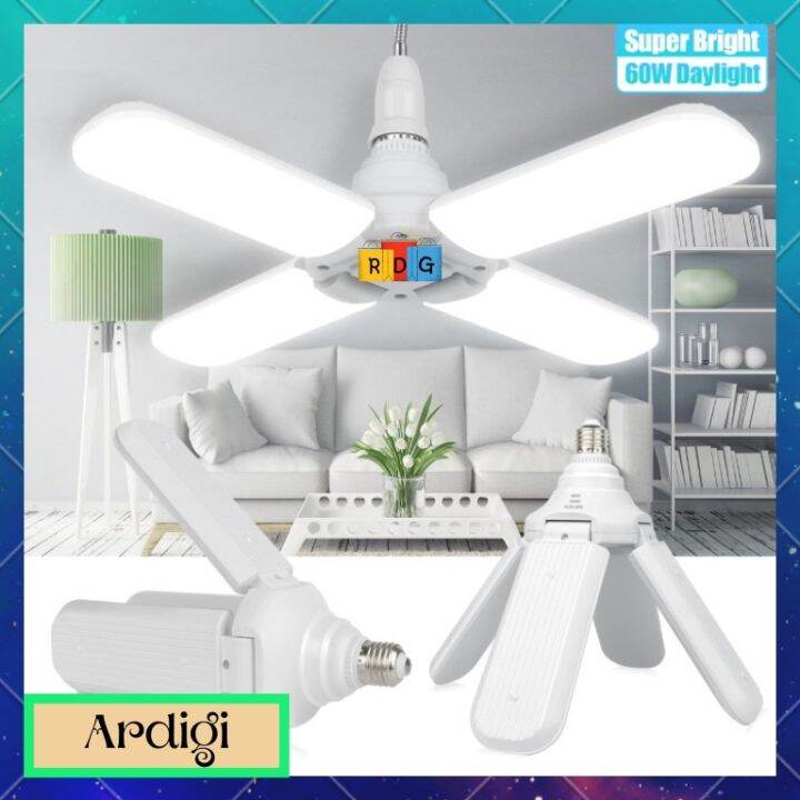 ARDIGI 45W 6500K AC170-265V Foldable Fan Blade LED Light Bulb Ilaw ...