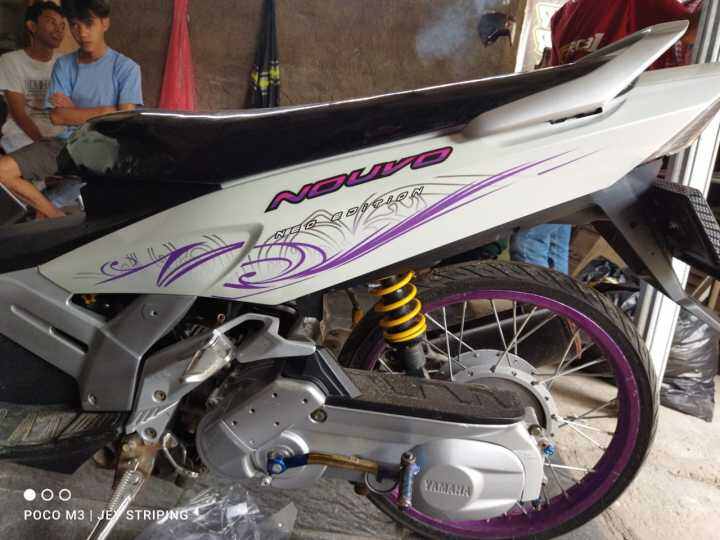 STRIPING STICKER VARIASI NOUVO Z NEO TRANSPARAN BATIK UNGU | Lazada ...