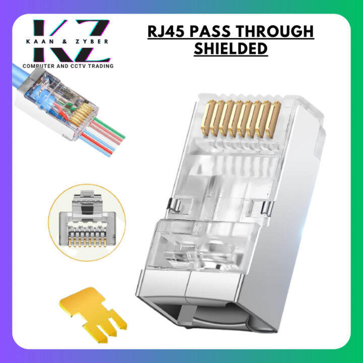 RJ45 Pass through Shielded (10s) CAT5E/CAT6E | Lazada PH