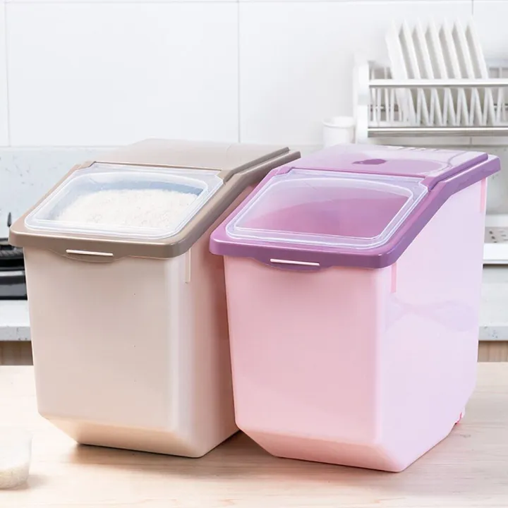 5kg/10kg/15kg Rice Storage Box Container Jars bekas beras bekas letak ...