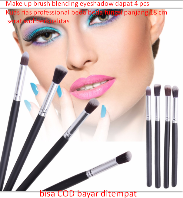 Make up brush blending eyeshadow dapat 4 pcs Kuas rias professional ...