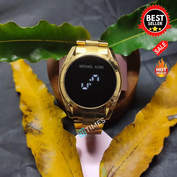 MK Digital Gold Black Dial Touch Screen Stainless Steel Watch for Men | Lazada PH