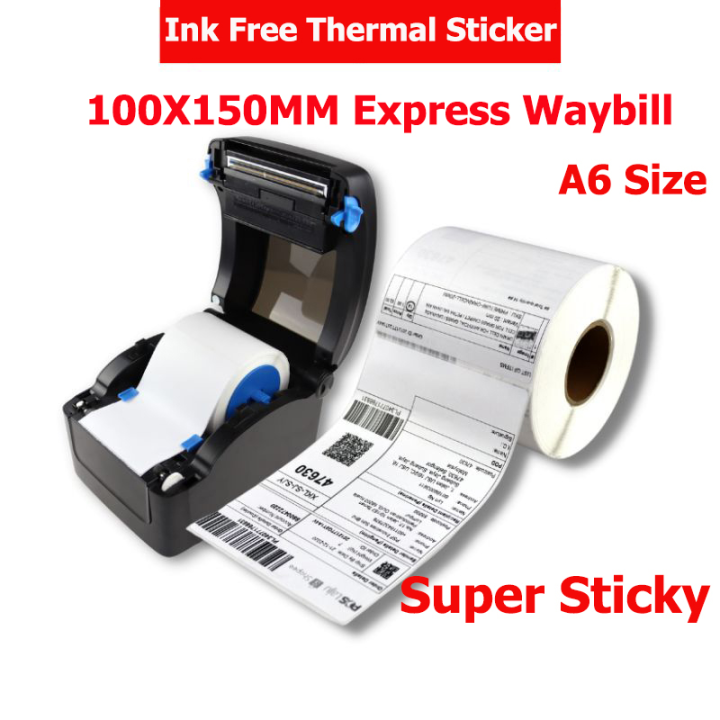 MFLABEL 100x150mm 500pcs A6 4X6" WATER PROOF THERMAL LABEL STICKER ...