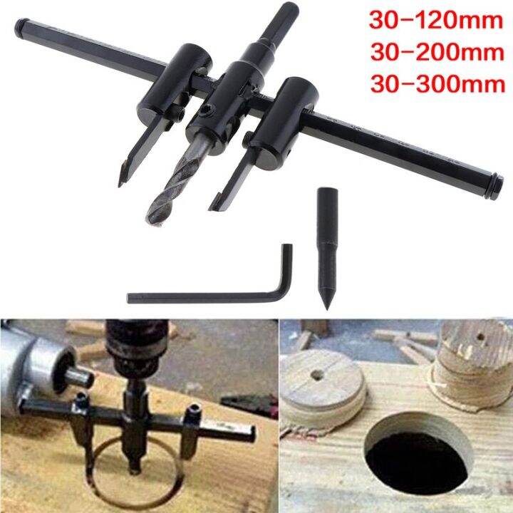 Mata Bor Kayu Hole Saw Jangka/Circle Hole Saw Cutter Wood Drill Bit ...
