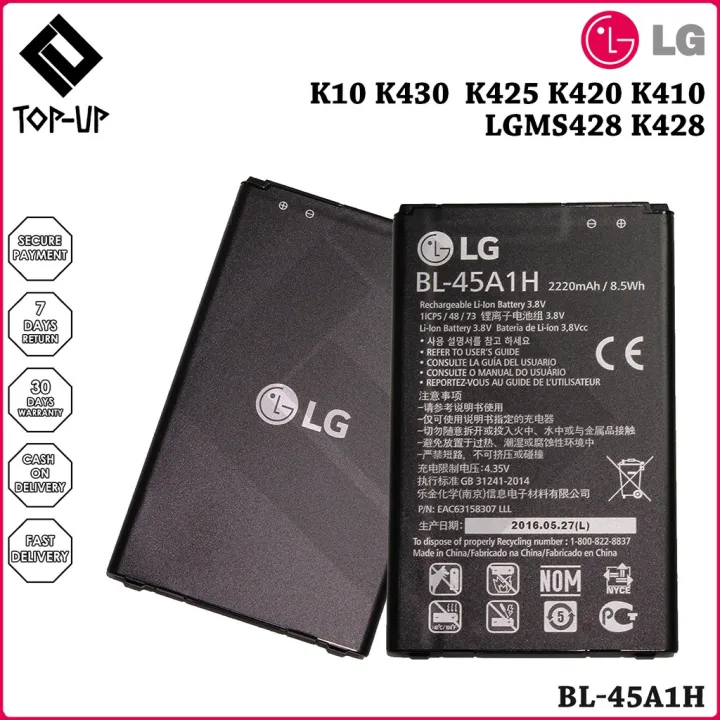 Original LG K10 / K430 K420 K410 K425 K428 LGMS428 Battery, Model BL ...