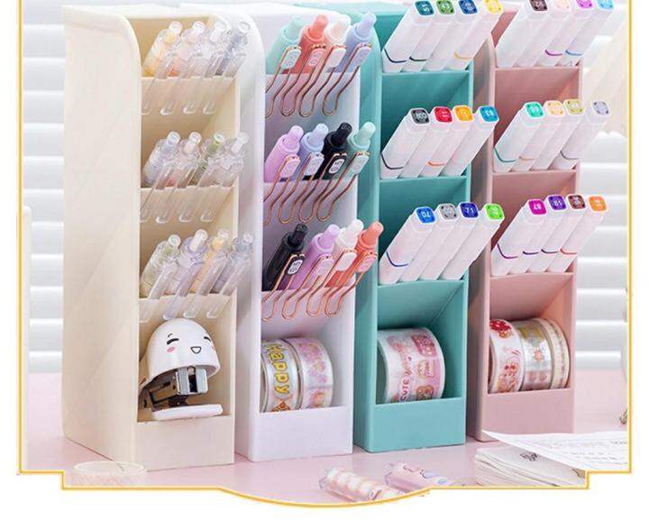 Rak Penyimpanan Alat Tulis 4 Tingkat Kotak Pensil 4 Layer Multifungsi ...