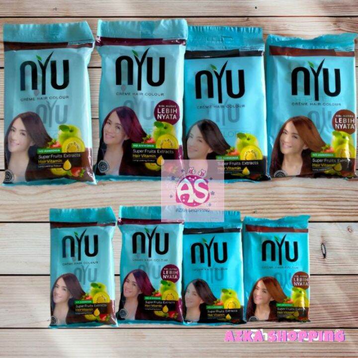 Nyu hair colour sachet// Pewarna rambut // semir rambut | Lazada Indonesia