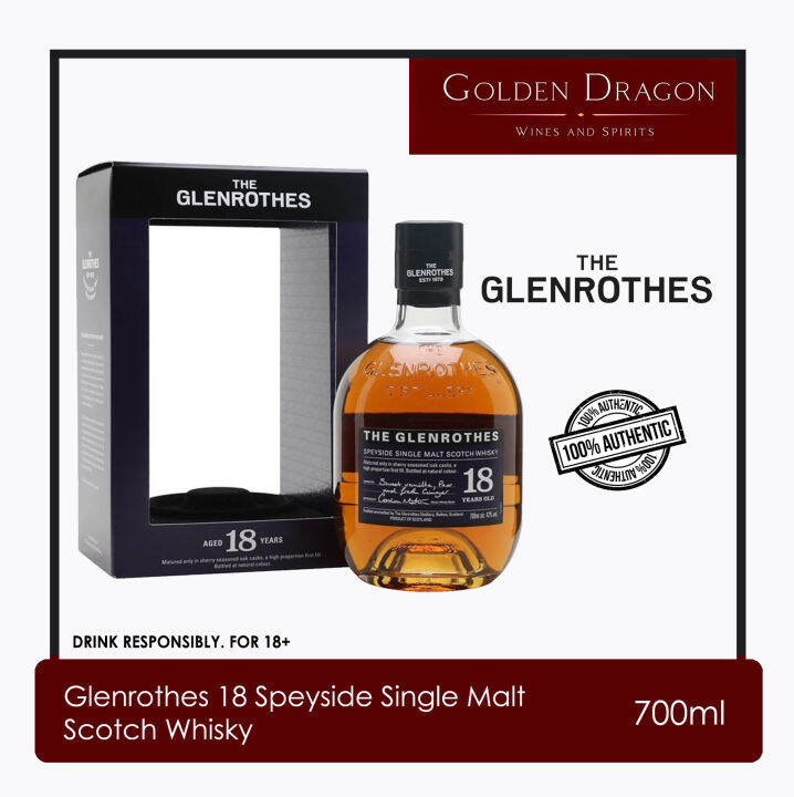 Glenrothes 18 Year Old Speyside Single Malt Scotch Whisky 700 Ml