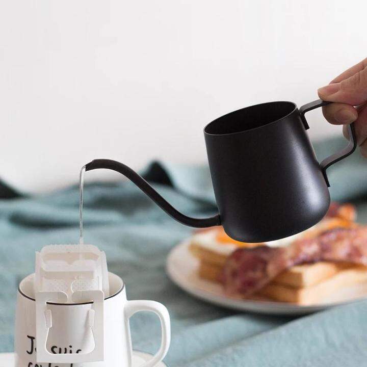 Gooseneck Kettle Pour Over 250Ml/ Teko Leher Angsa Mini Hitam 250Ml ...
