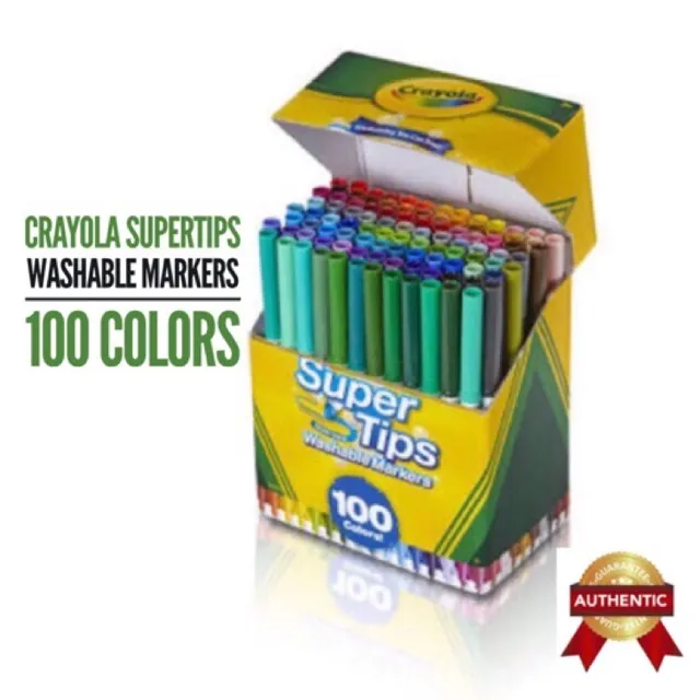 Authentic Crayola Supertips Washable Markers 100 colors | Lazada PH