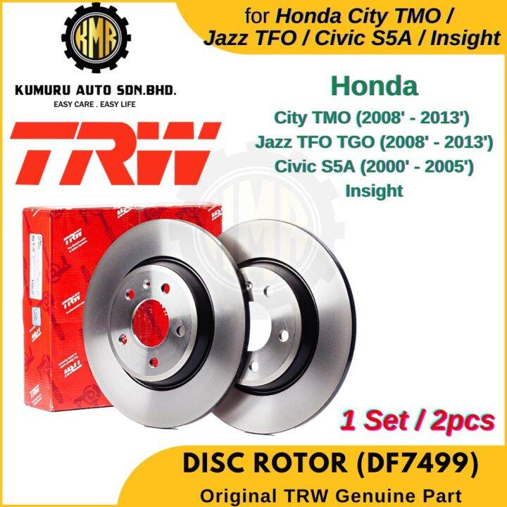 Honda City TMO Jazz TFO Civic S5A Insight for TRW Rear Brake Disc Rotor ...