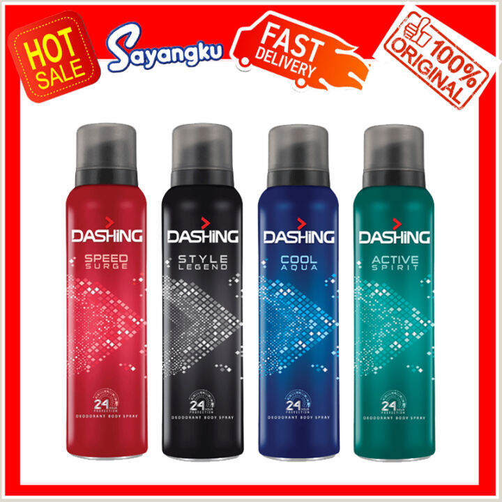 Dashing Deodorants Body Spray - 125ml Cool Aqua / Speed Surge / Active ...