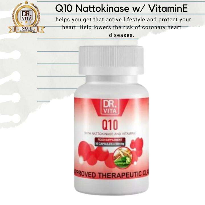 DR. VITA Q10 Nattokinase with VitaminE (Good for the Heart, Antioxidant, Keep Mitochondria ...