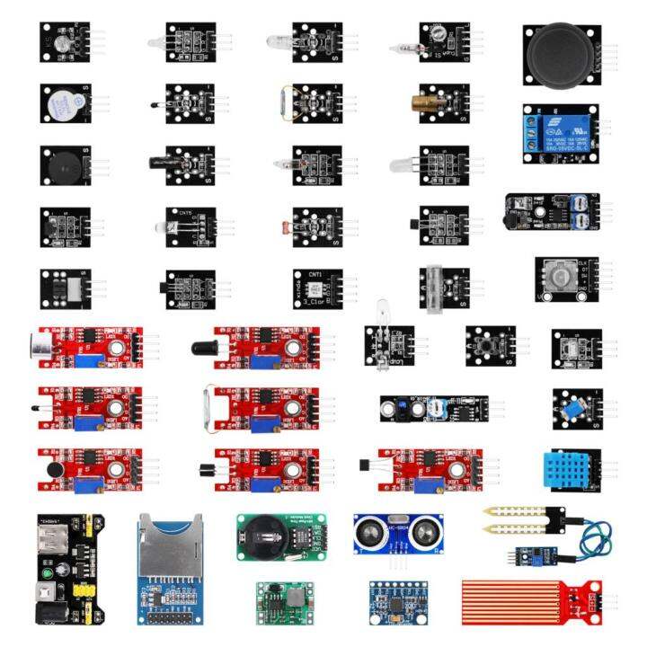 สําหรับ arduino 45 in 1 Sensors โมดูลเริ่มต้นชุดสําหรับ Arduino ดีกว่า ...