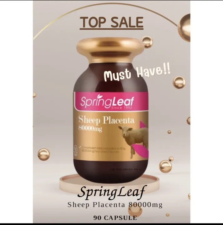Springleaf Sheep Placenta 80000mg 90 capsule พร้อมส่ง ล็อตใหม่ล่าสุด | Lazada.co.th