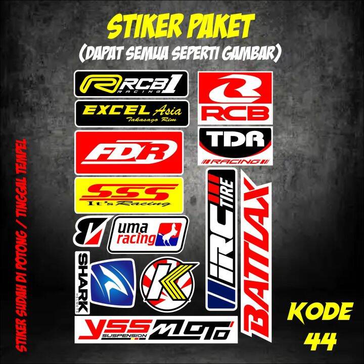 Stiker Sponsor Paket RCB FDR YSS Racing Motor terbaru | Lazada Indonesia