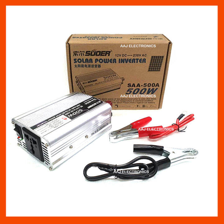 Solar Power Inverter 500W 12V DC-230V AC SAA-500A | Lazada PH
