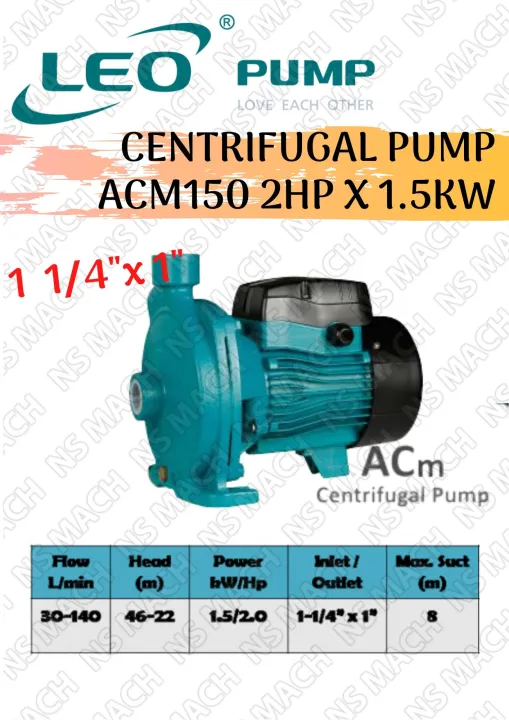 Leo ACM150 - 1.5KW 230V Centrifugal Pumps | Lazada