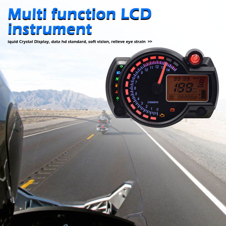 Universal Motorcycle Speeeter Meter Counter Motorcycle Tachometer ...