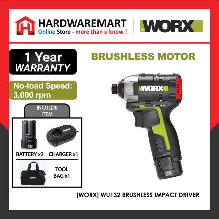 [WORX PROFESSIONAL] WU132 12V Brushless Motor Lithium Battery 3 Speed ...