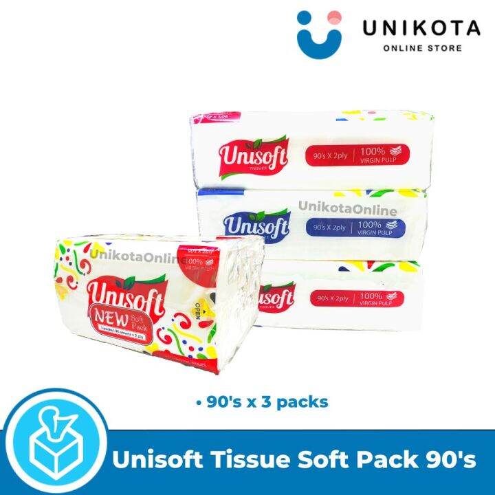 Unisoft Facial Tissue 90's x 3 | Lazada