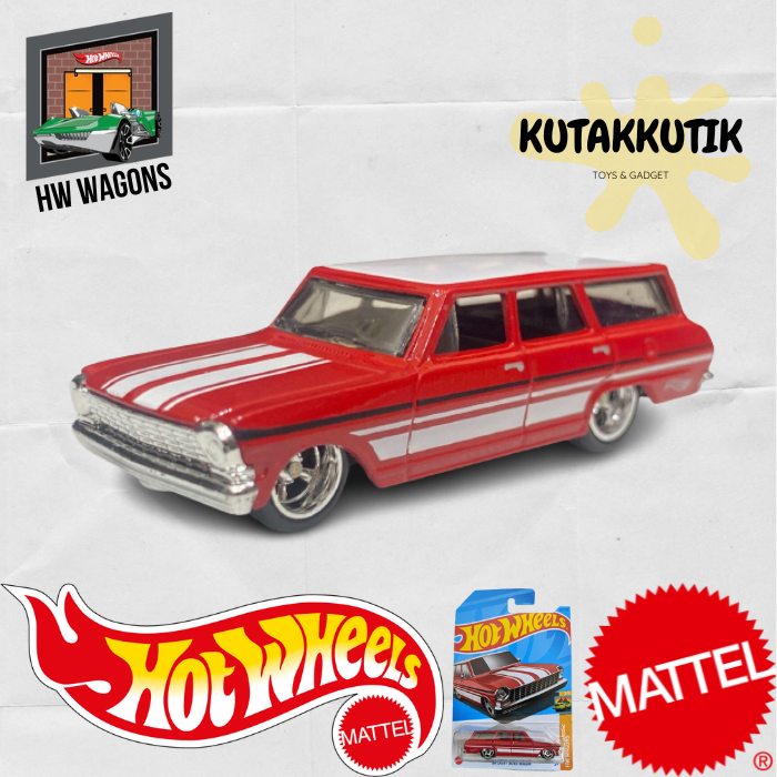 Hot Wheels Mobil Wagon 64 Chevy Nova Wagon Merah Lot L 2023 HW Wagons ...