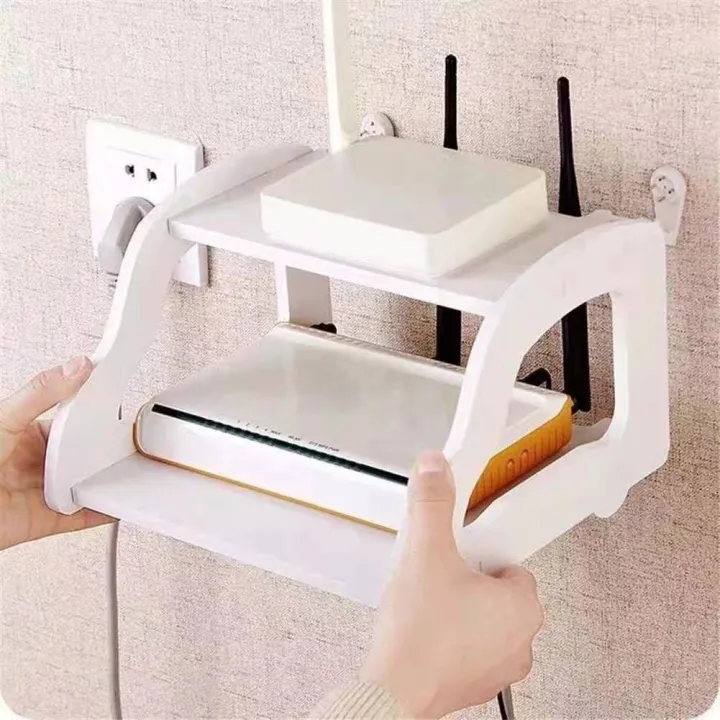 Wall Mounted WiFi Router Shelf/TV Set-Top Storage Box Waterproof ...