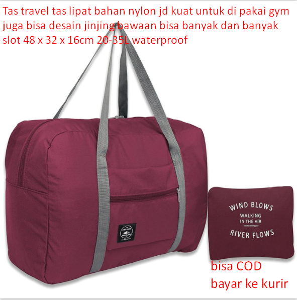 Tas travel tas lipat bahan nylon jd kuat untuk di pakai gym juga bisa ...