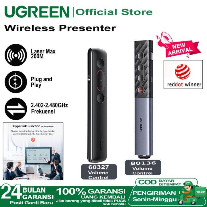 UGREEN Wireless Laser Pointer Remote Control Presenter | Lazada Indonesia