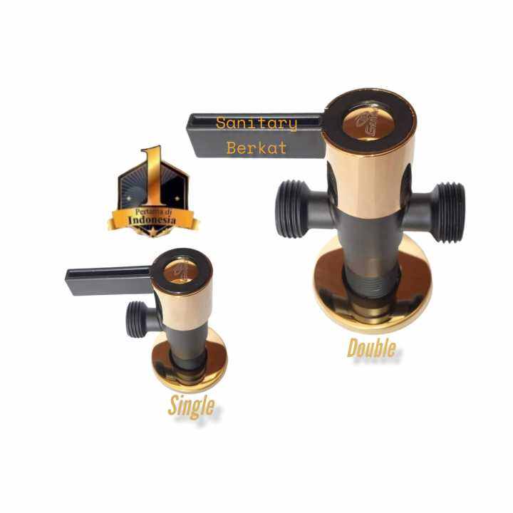 Stop Kran Dobel | Stop Kran Wc Model Engkol | Stop Kran Cabang | Kran T ...