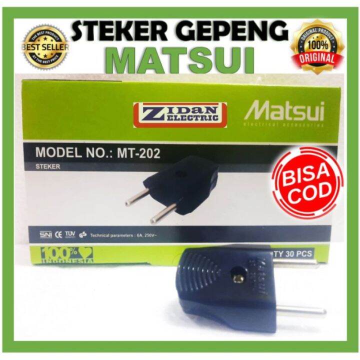 Steker Gepeng Matsui Colokan Listrik Gepeng Hitam Putih Matsui Model ...