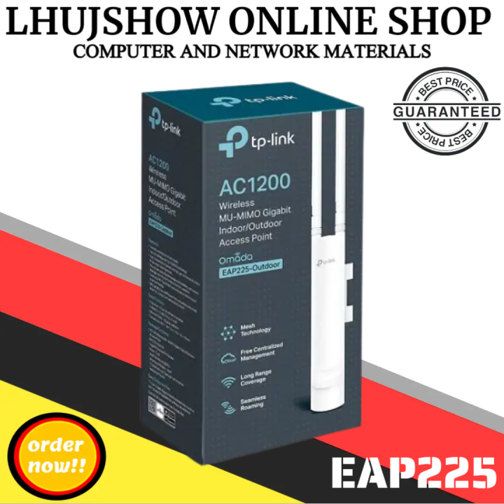 TP-LINK EAP225 AC1200 Wireless MU-MIMO Gigabit Indoor/Outdoor Access ...