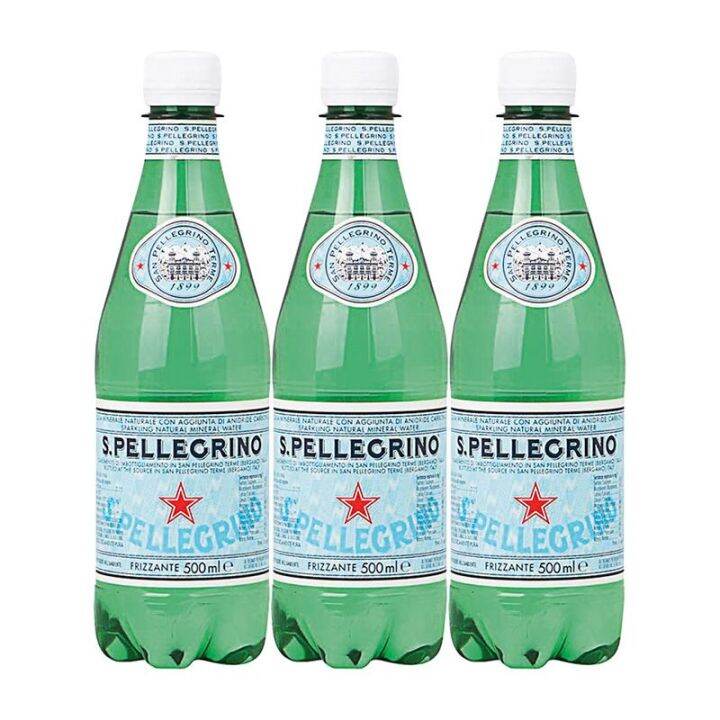 [พร้อมส่ง!!!] ซาน เพลลีกรีโน น้ำแร่ธรรมชาติชนิดมีฟอง 500 มล. แพ็ค 3 ขวดSan Pellegrino Sparkling ...