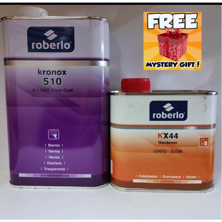 ROBERLO KRONOX 510 UHS HIGH SOLID 2:1 2K CLEARCOAT SET WITH HARDENER KX44 | Lazada