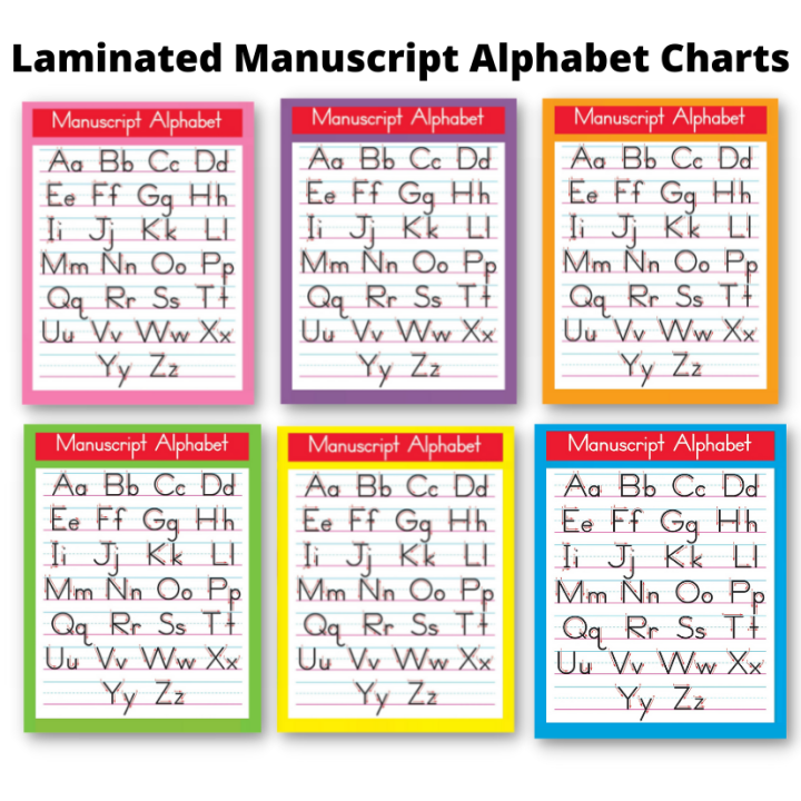 Laminated Manuscript Alphabet Charts for Kids and Learners | Lazada PH
