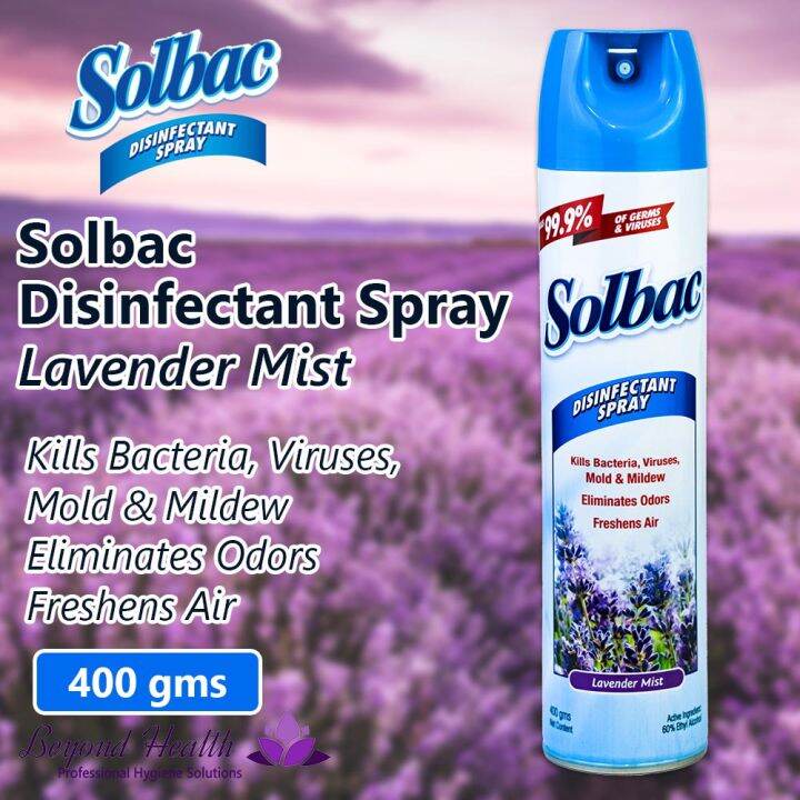 Solbac Disinfectant Spray Lavender Mist 400g DynaMart Official Store ...