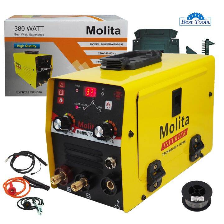 MOLITA ตู้เชื่อม 3 ระบบ MIG/MMA /TIG 998 INVENTER MMA/MIG/TIG ตู้เชื่อมมิกซ์ ตู้เชื่อมไฟฟ้า ...