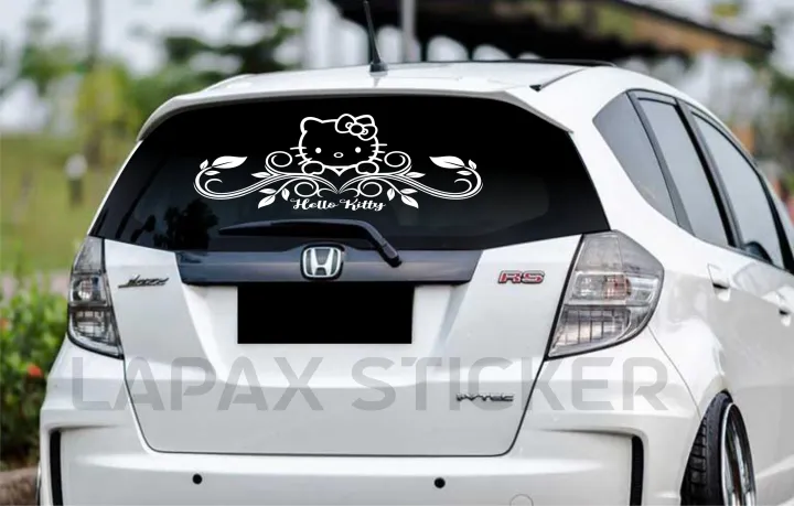 stiker hello kitty cutting sticker helo kity kaca mobil | Lazada Indonesia