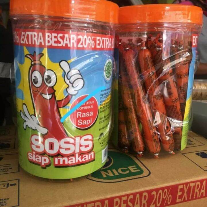 Sosis So Nice Siap Makan Rasa Sapi / 1 Toples (24 Pcs) 20 gram Sosis ...