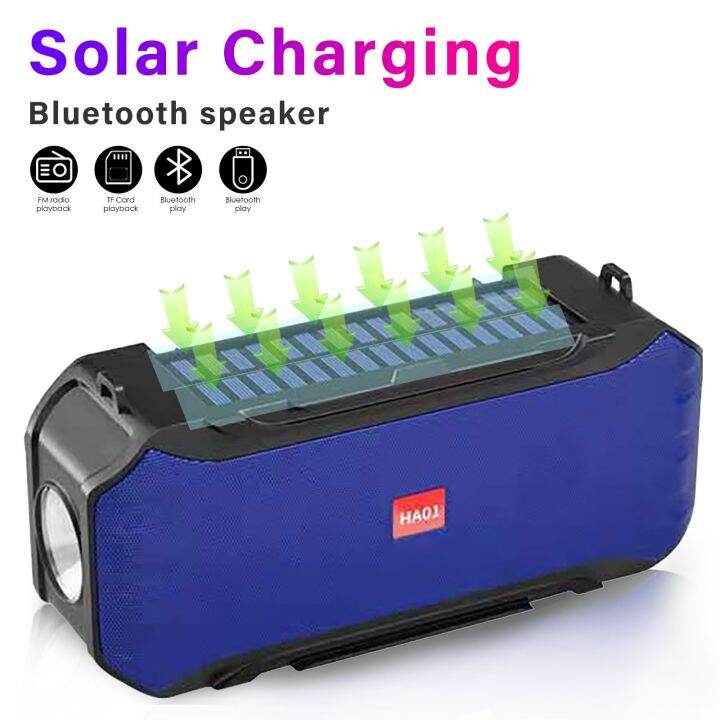 New In Hao1 Portable Solar Wireless Bluetooth Speakers Portable Wireless With Fm Radio Multi ...