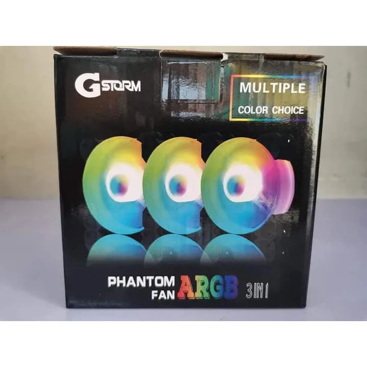 GAMING FAN G-STORM PHANTOM FAN ARGB 3IN1 With Hub/Remote Gaming Fan NO ...
